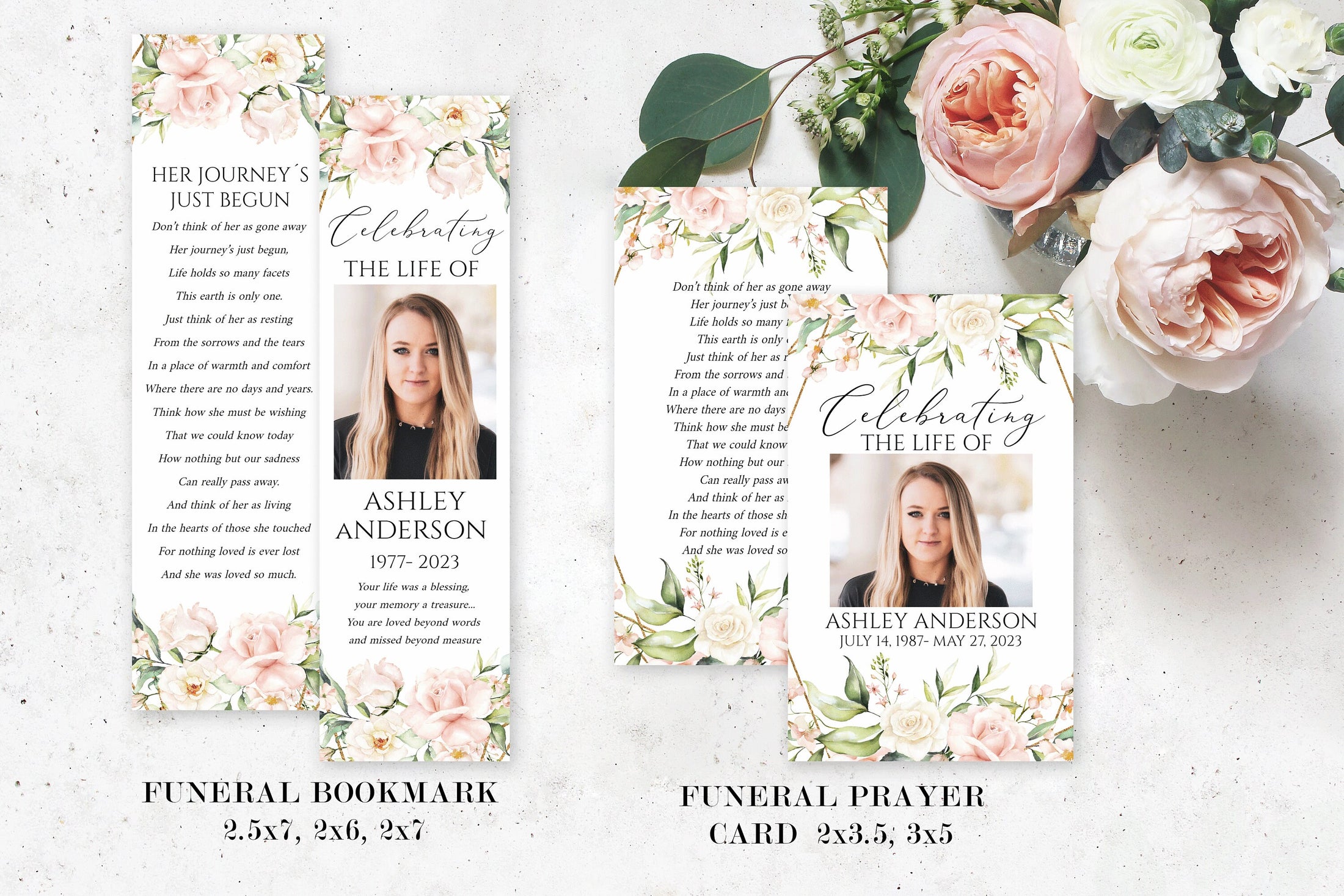 Celebration of Life Blush Pink Roses Funeral Bundle P4 ...